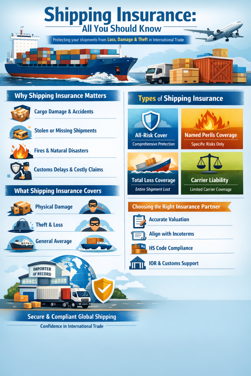 Shipping Insurance Guide for International Trade & IOR Compliance